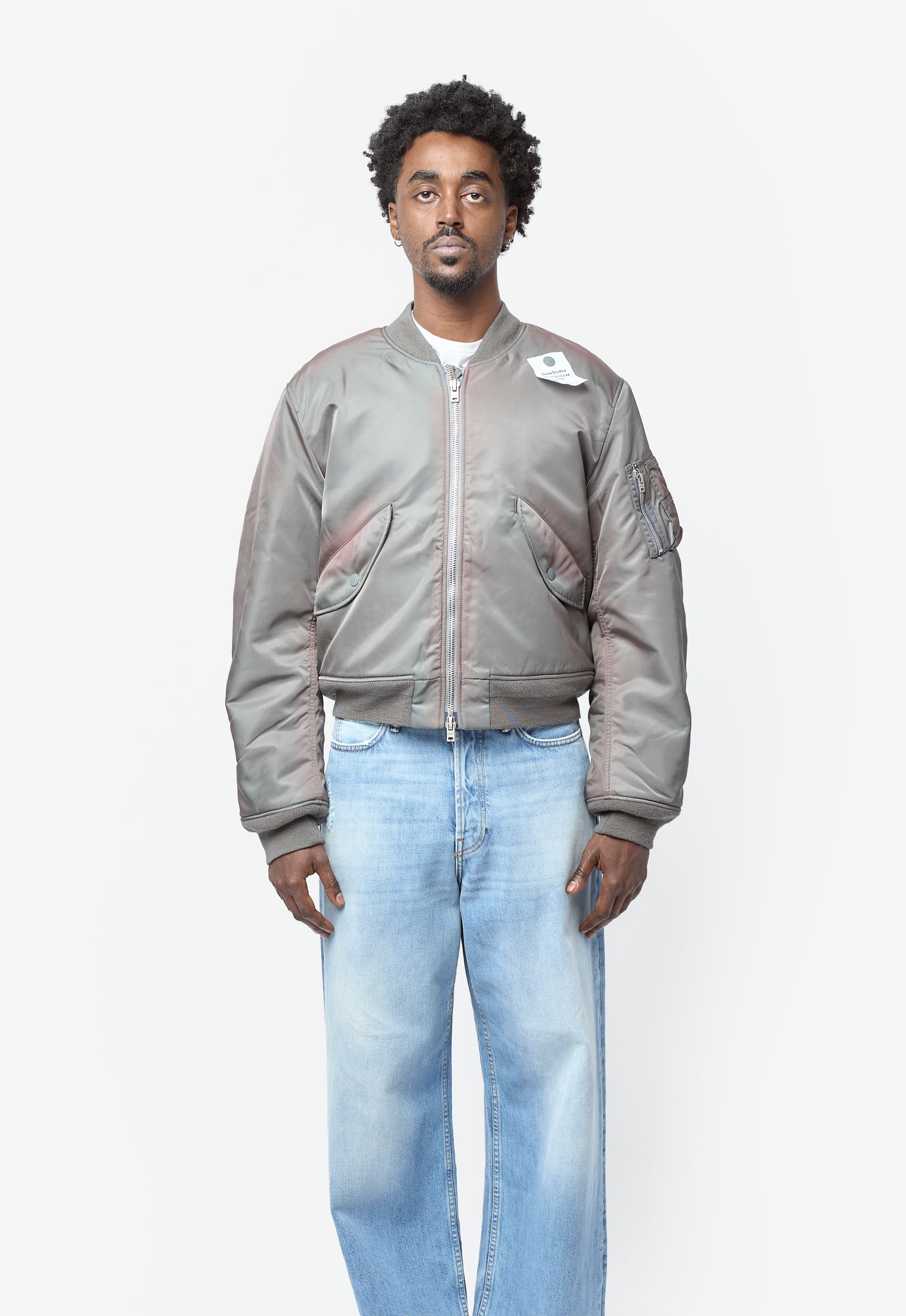 Washed Bomber Jacket Stone Grey FN-MN-OUTW001299 – NOMAD